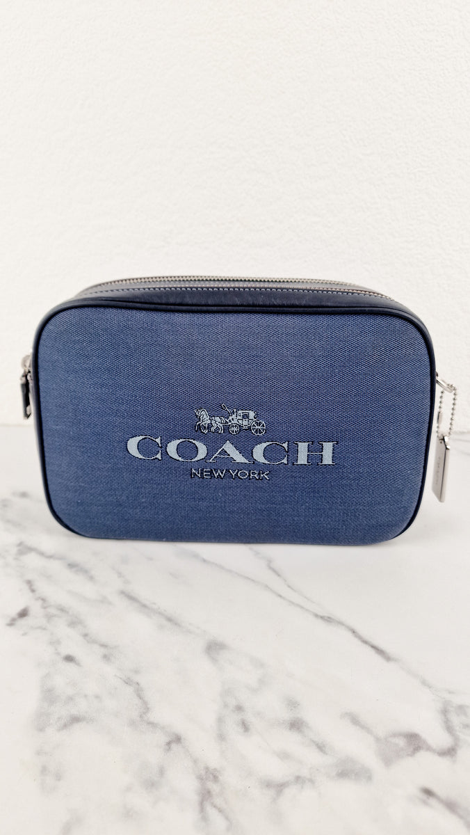 Coach Jes Crossbody Camera Bag in Denim & Navy Blue Leather Coach 6519 ...
