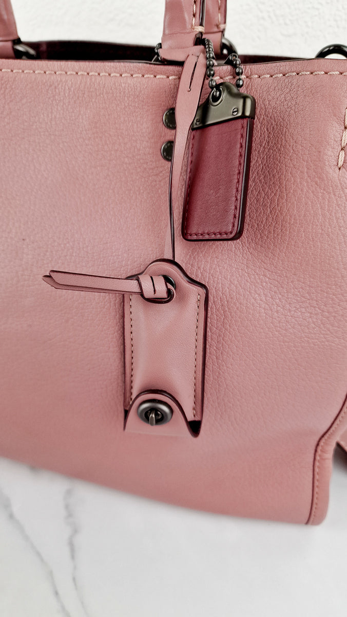 Coach 1941 Rogue 31 Dusty Rose Pink Mixed Leather Burgundy Suede - Sat ...