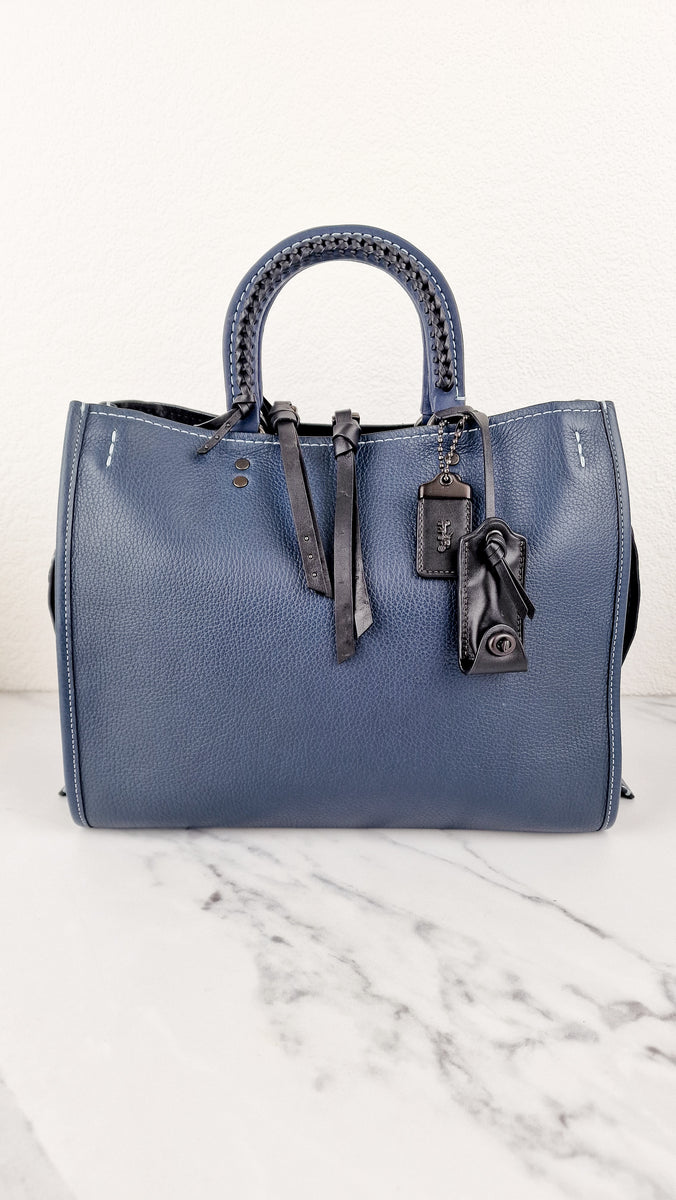 Coach 1941 Rogue 31 Prussian Blue Western Whiplash Whipstitch with Bla ...