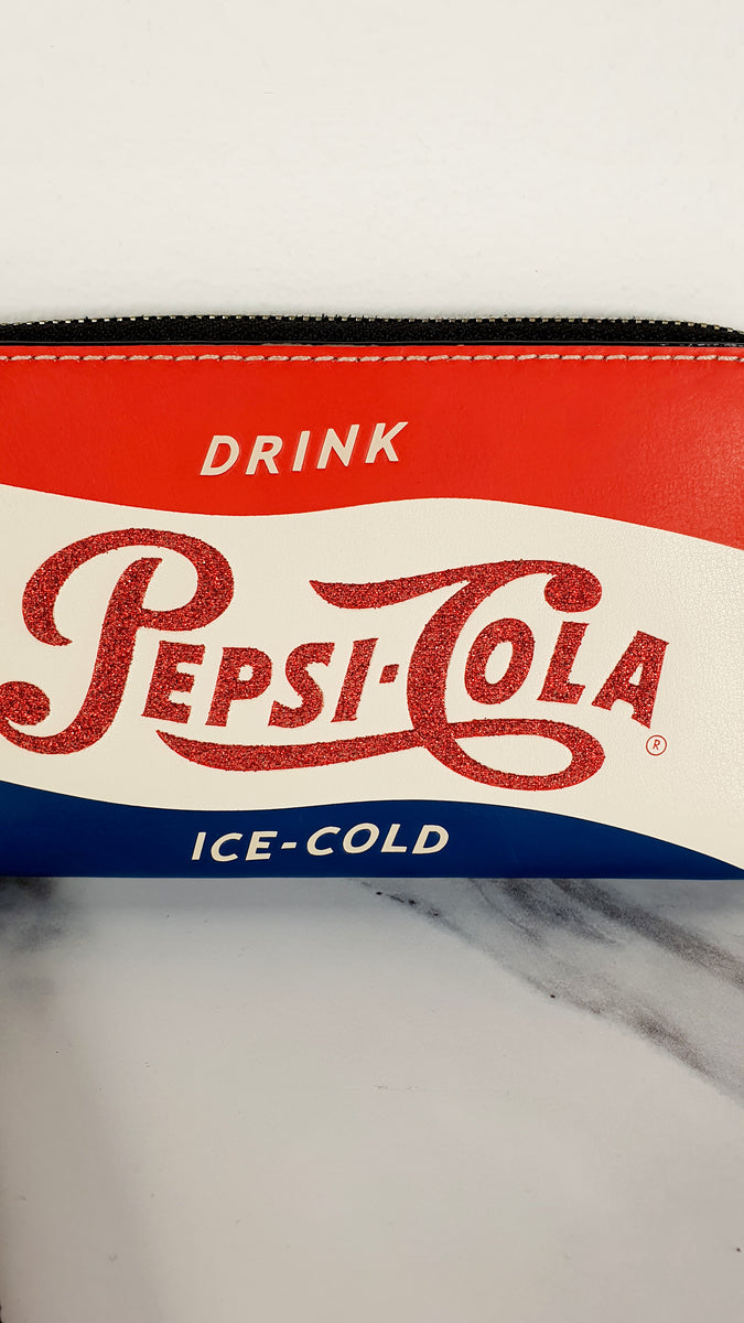 Limited Edition Coach Pepsi Cola Zip Wallet With Black Smooth Leather ...