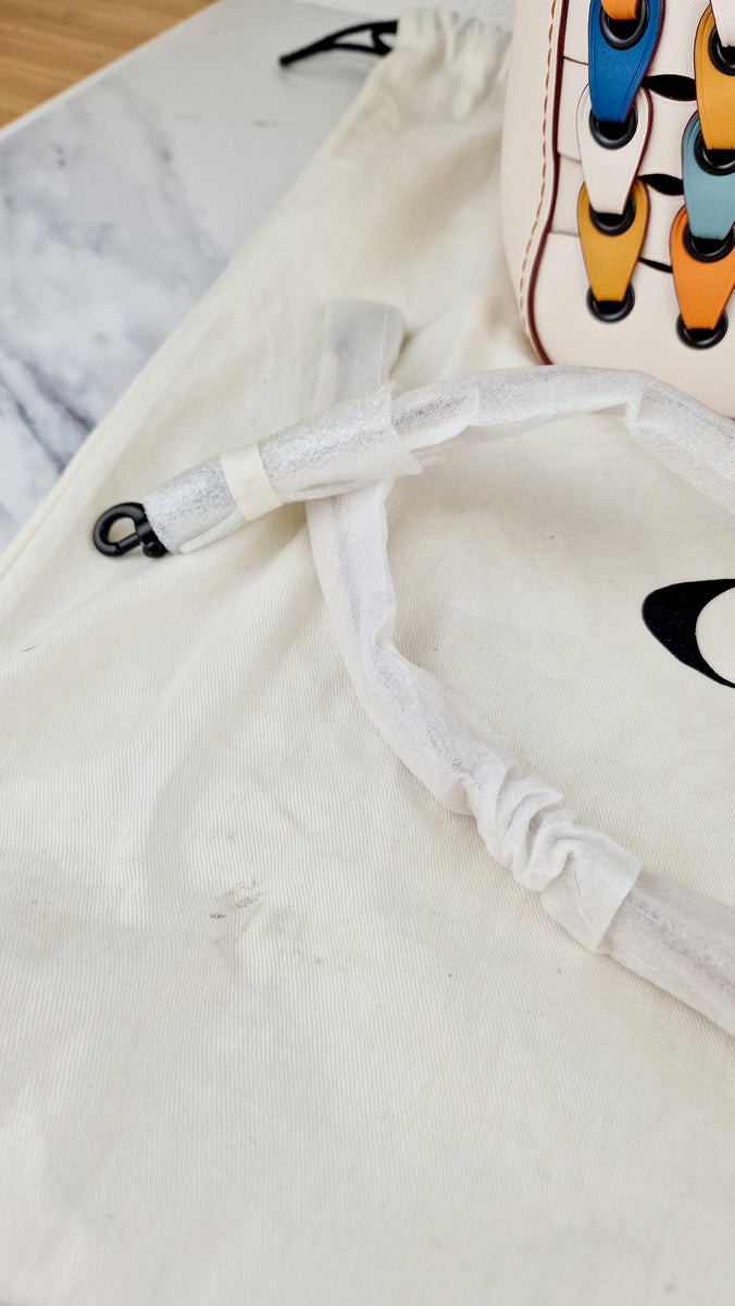 Coach 1941 Rogue Tote Bag With Links in Chalk Smooth Leather Blue, Yel ...